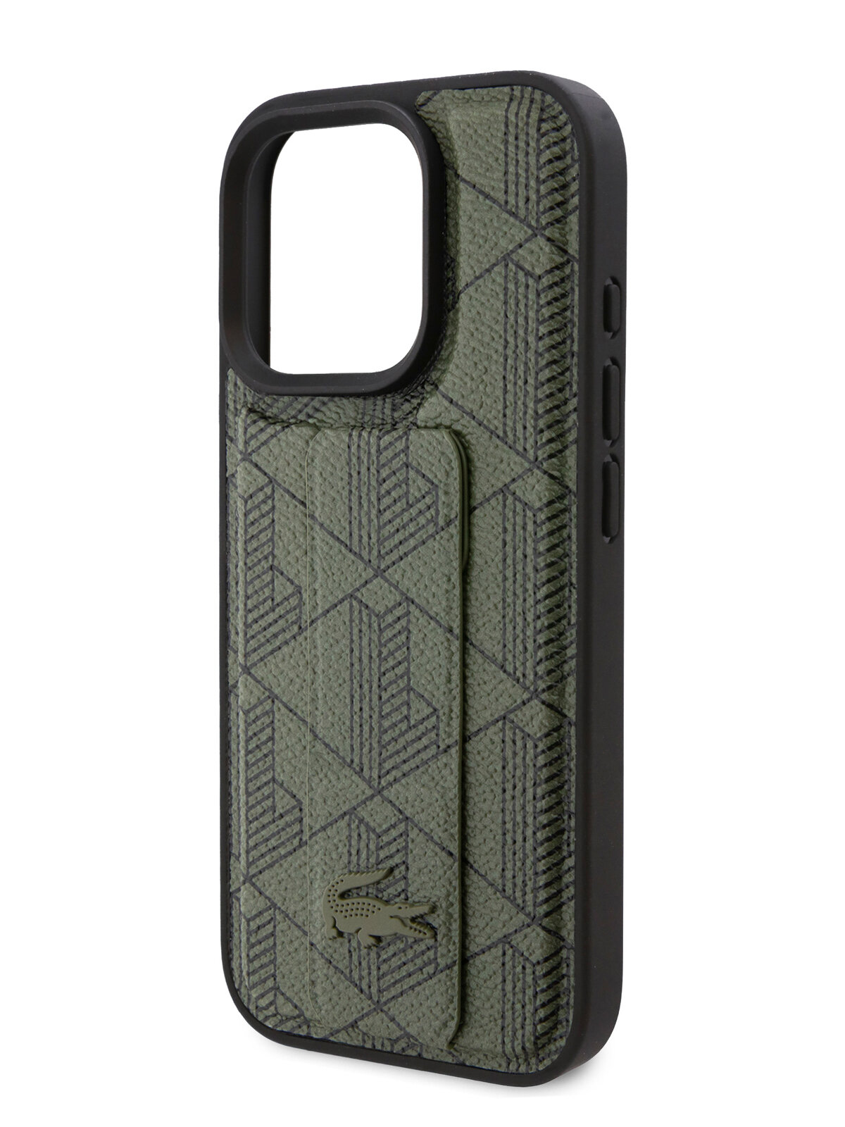 Lacoste для iPhone 16 Pro Max чехол GripStand PC/TPU&PVC The Blend Hard Khaki