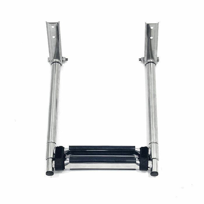 Трап телескопический складной, 2 черных ступени (ширина 305 мм.) (10269498)