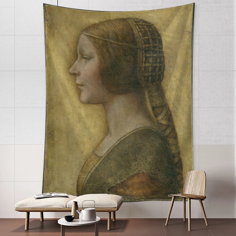 Гобелен с граффити Мона Лизы, настенный гобелен в стиле бохо, психоделическое 95x70cm, gt1114-21