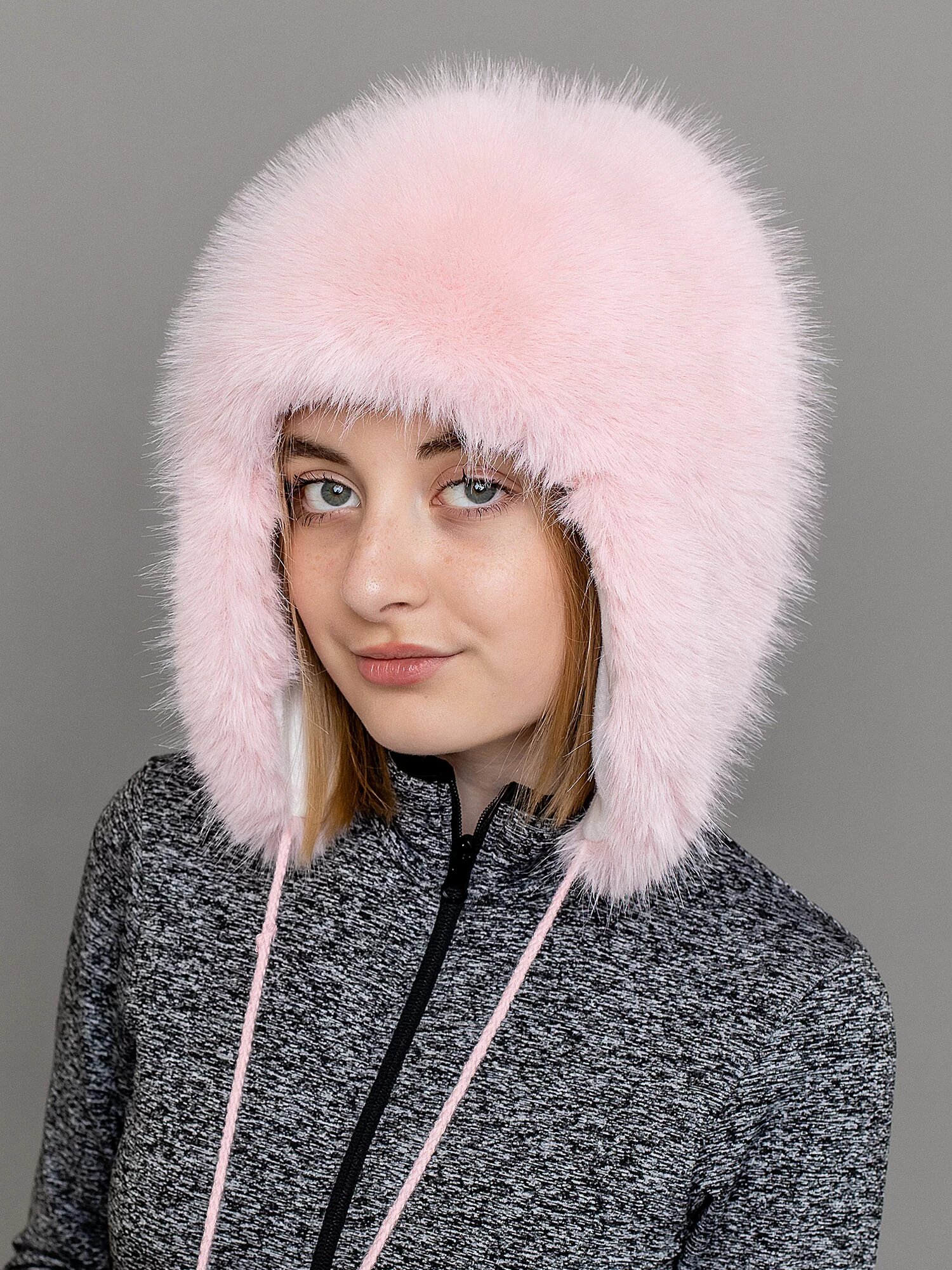 Шапка-ушанка для девочек