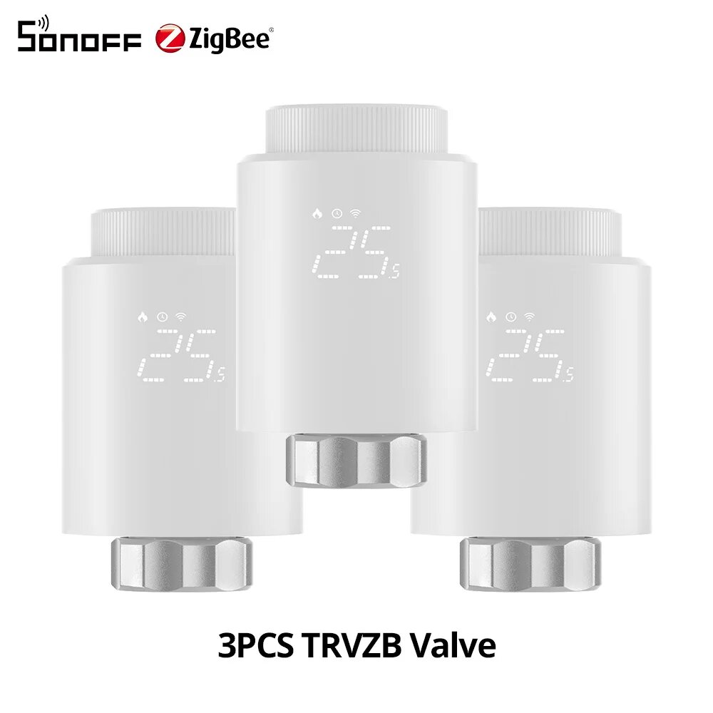 SONOFF TRVZB Термостатический клапан Zigbee, 3 шт.