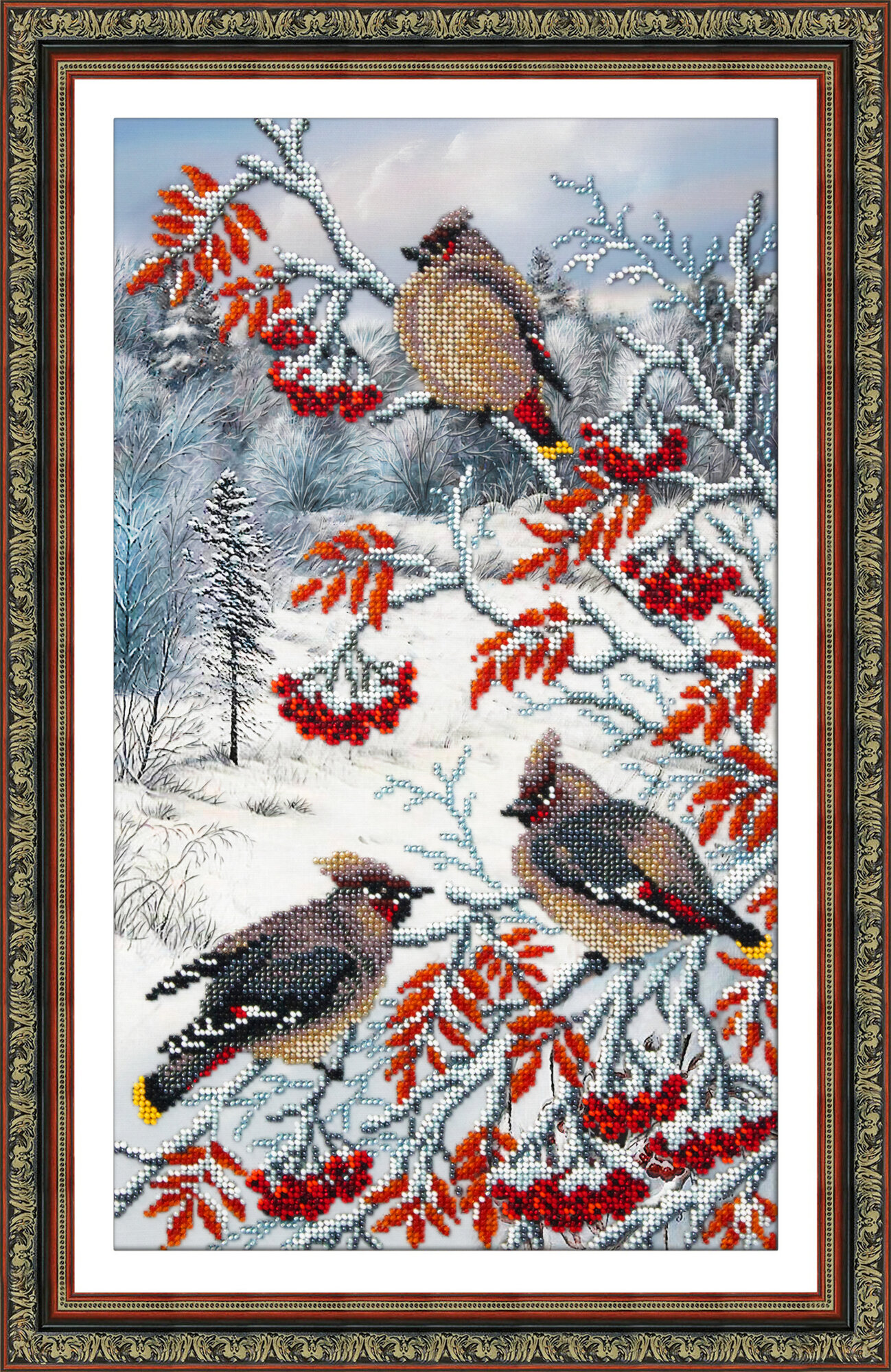 Набор для вышивания бисером "паутинка" Б-1458 Морозный денек