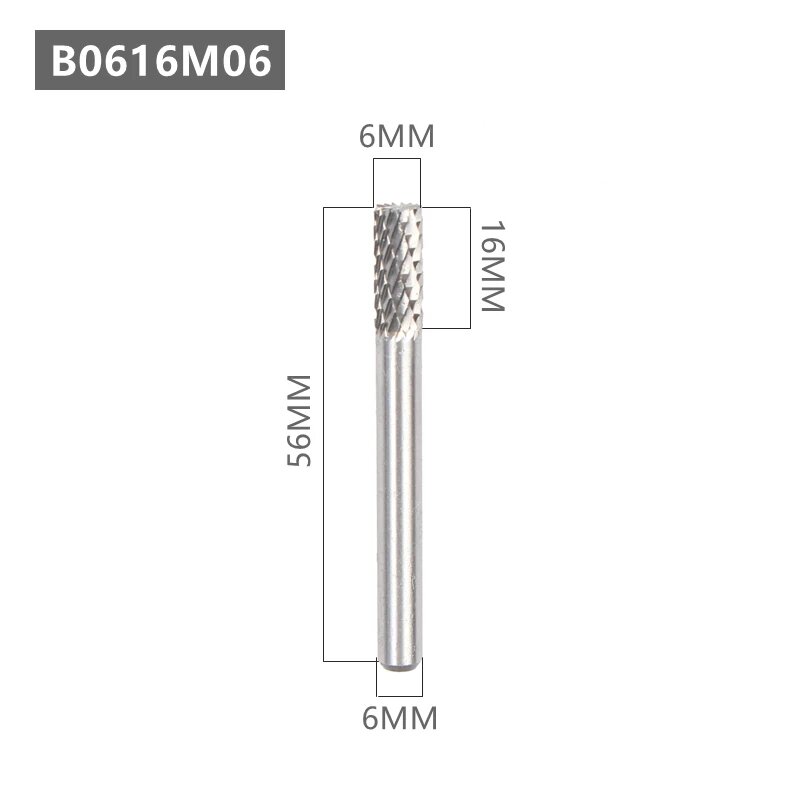 Versery 1 шт, головка типа B, твердосплавный роторный напильник, инструмент, заточка заусенцев, шлифовальная машина, абразивные инструменты, дрель, фрезерное сверло для резьбы
