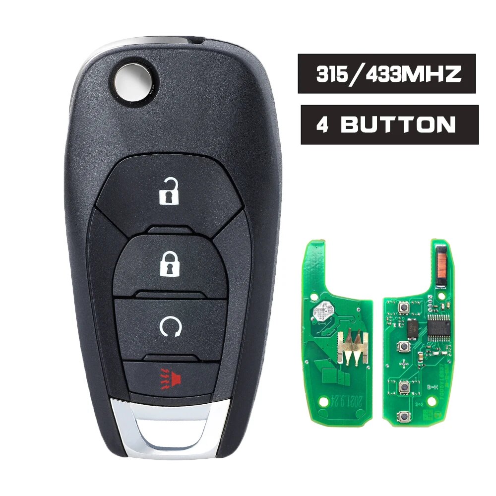 KEYECU Φ 315 МГц, Φ 433 МГц ID46 дистанционный ключ для Chevrolet Cruze Trax Sonic Model C, 433MHz