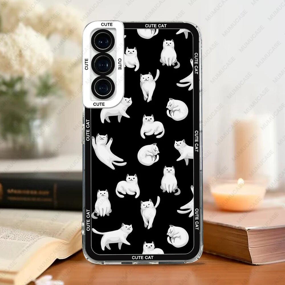 Чехол Samsung Galaxy S25 Ultra Cute Cat, черный, S25 Ultra