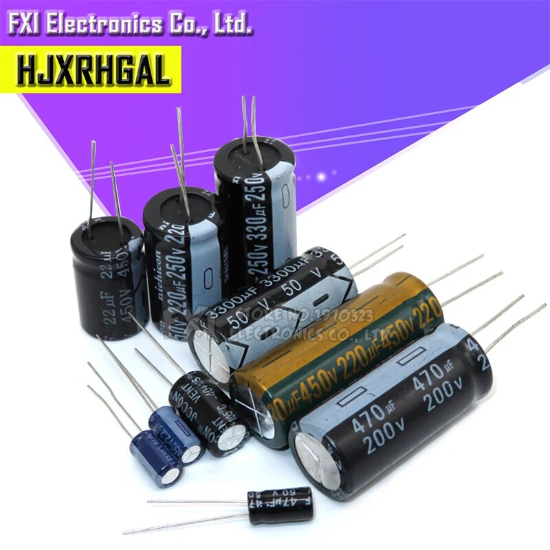 Набор электролитических конденсаторов HJXRHGAL 20 шт. 25V1000UF 10x17mm