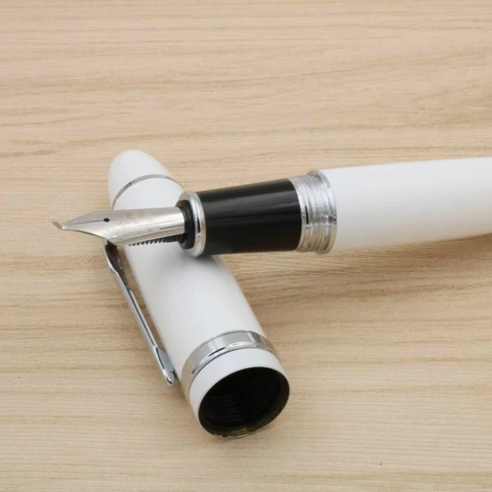 Металлическая перьевая ручка Jinhao 159 Белый, белый