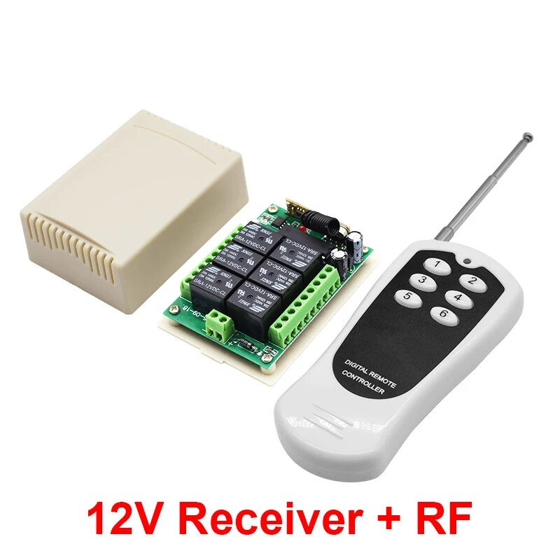 12V DC, 6-канальный RF пульт управления