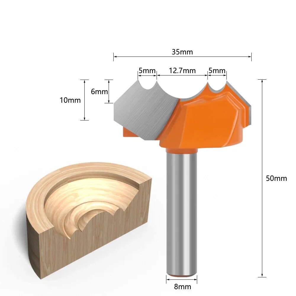 1 шт, фреза с двойным шаром дракона, твердосплавные фрезы, деревообрабатывающие фрезы, инструменты для фрезы по дереву, торцевая фреза, концевая фреза