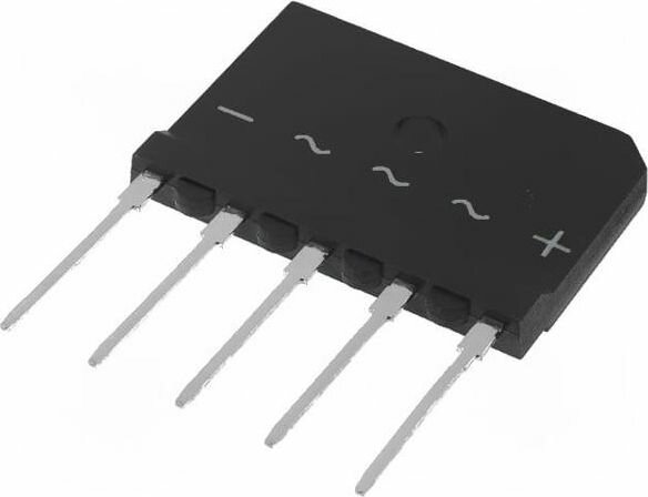 Диодный мост DIOTEC DBI25-16A трехфазный Urmax 1,6кВ If 25А Ifsm 370А THT 1 шт