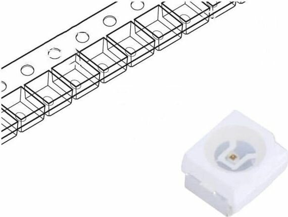 Светодиод FORYARD FYLS-3528PURC LED SMD 3528, PLCC2 red 500 980mcd 3.5x2.8x1.9mm 120 град. 20mA, 1 шт