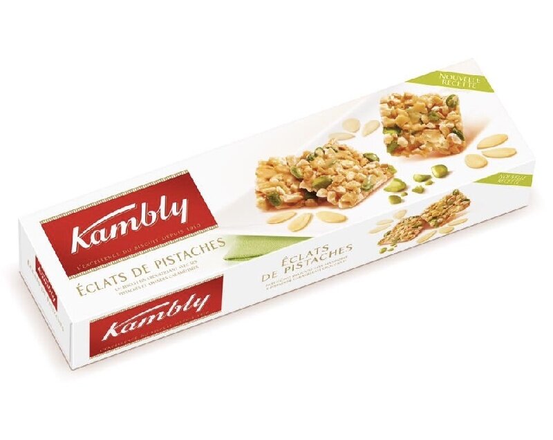 Печенье KAMBLY ECLATS de PISTACHES хрустящее с фисташками и миндалем 80г