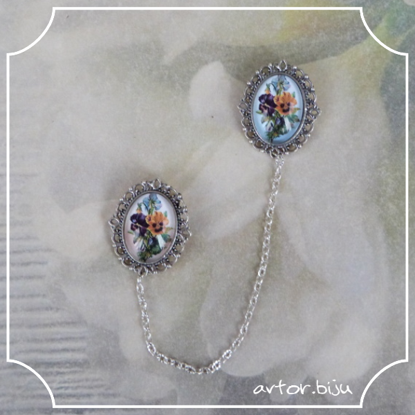 Брошь, стекло