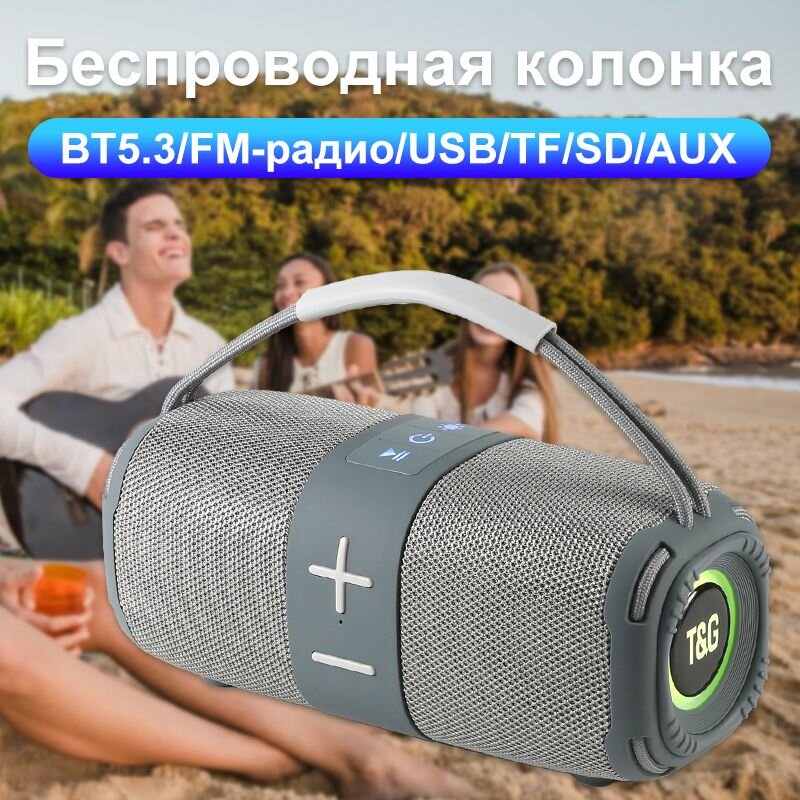 Портативная Bluetooth-колонка наружные мини-колонки TWS сабвуфер с поддержкой Bluetooth -вызова FM-радио, AUX, USB и SD-карт подключи и играй