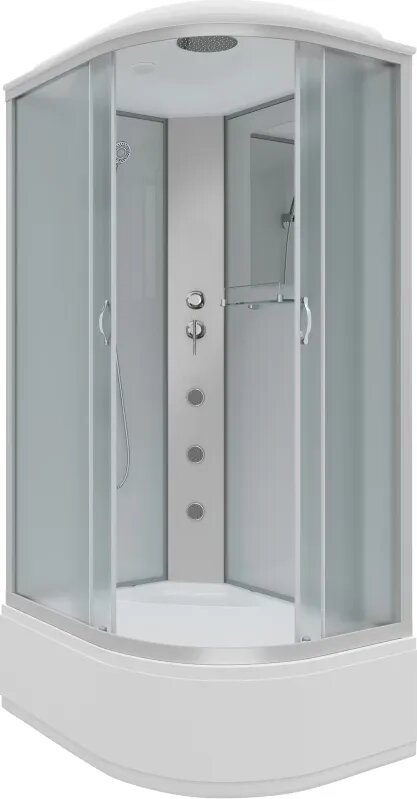 Душевая кабина Niagara Classic 120x215x80 23101424LG профиль серебристый стекло матовое левая