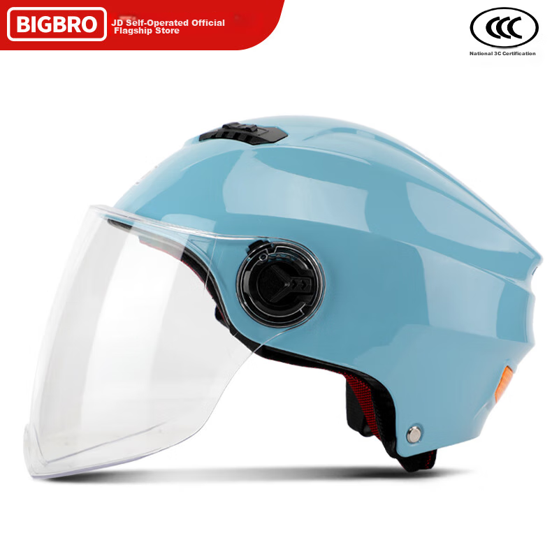 BIGBRO X339 Autumn Blue 3C Electric Motorcycle Helmet for Men And Women, Lightweight Summer Helmet
