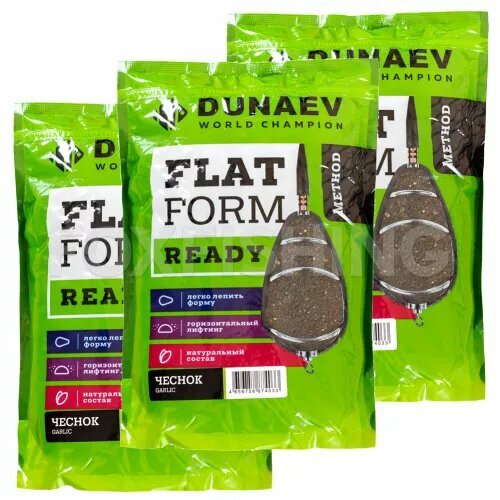Прикормка Dunaev Flat Feeder Ready Чеснок 3 кг.