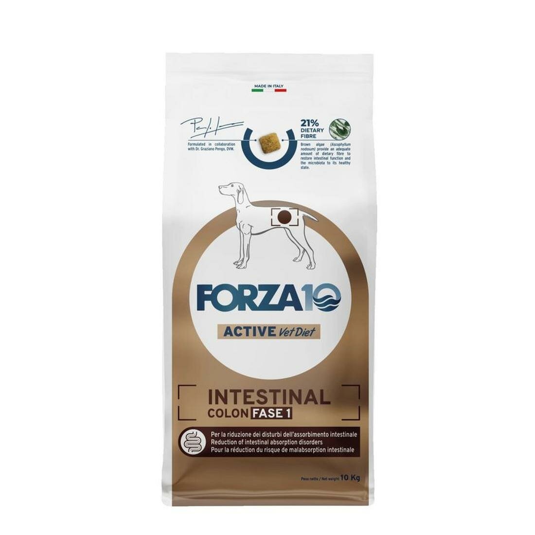 Сухой корм для собак Forza10 Active VETdiet Dog INTESTINAL COLON Fase-1 для лечения колитов и нарушений пищеварения 10кг