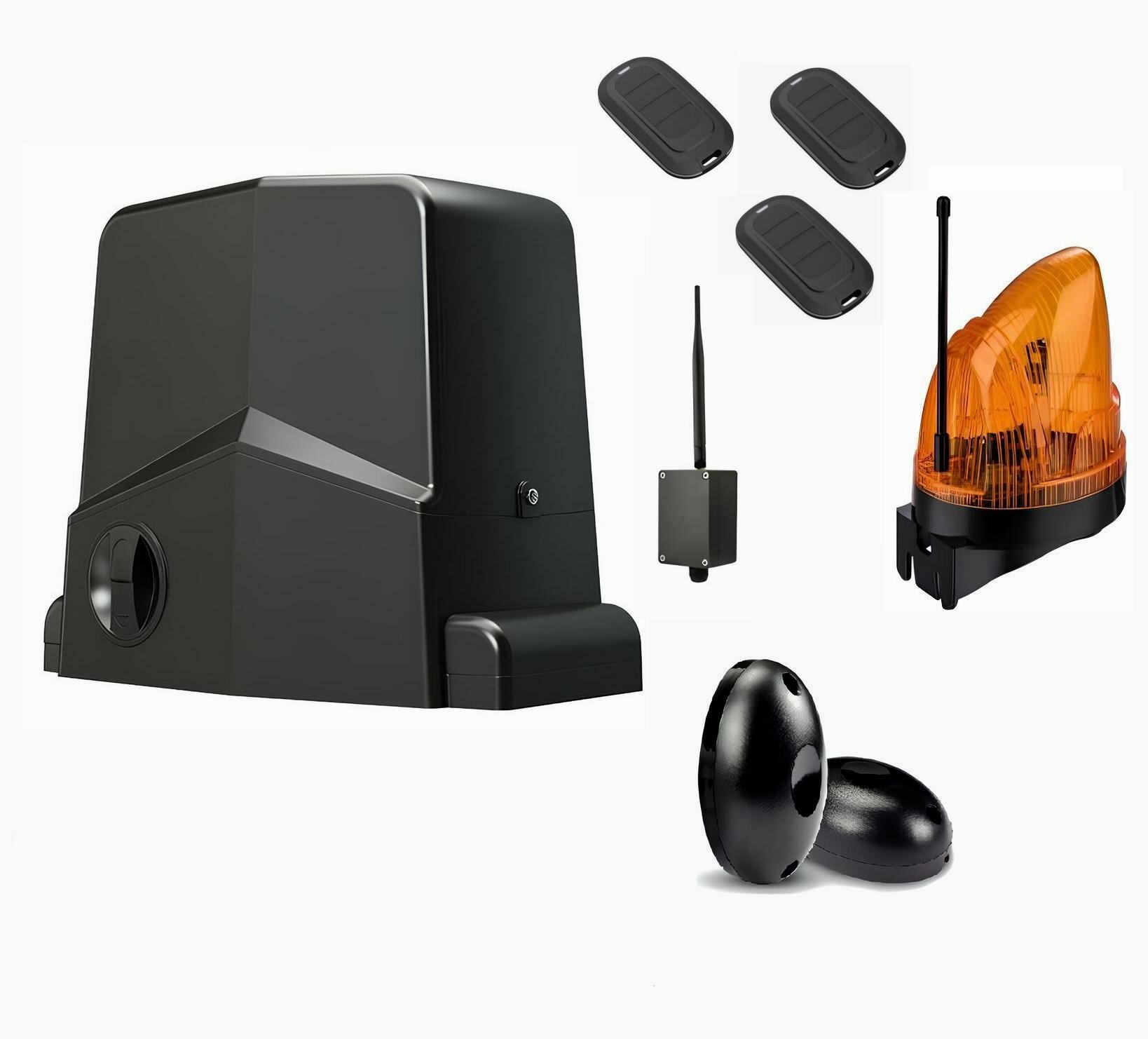 Автоматика для откатных ворот ARW-1000MKIT FULL-1K-BT-Т3, комплект: привод, 3 пульта, лампа, фотоэлементы, Bluetooth-модуль