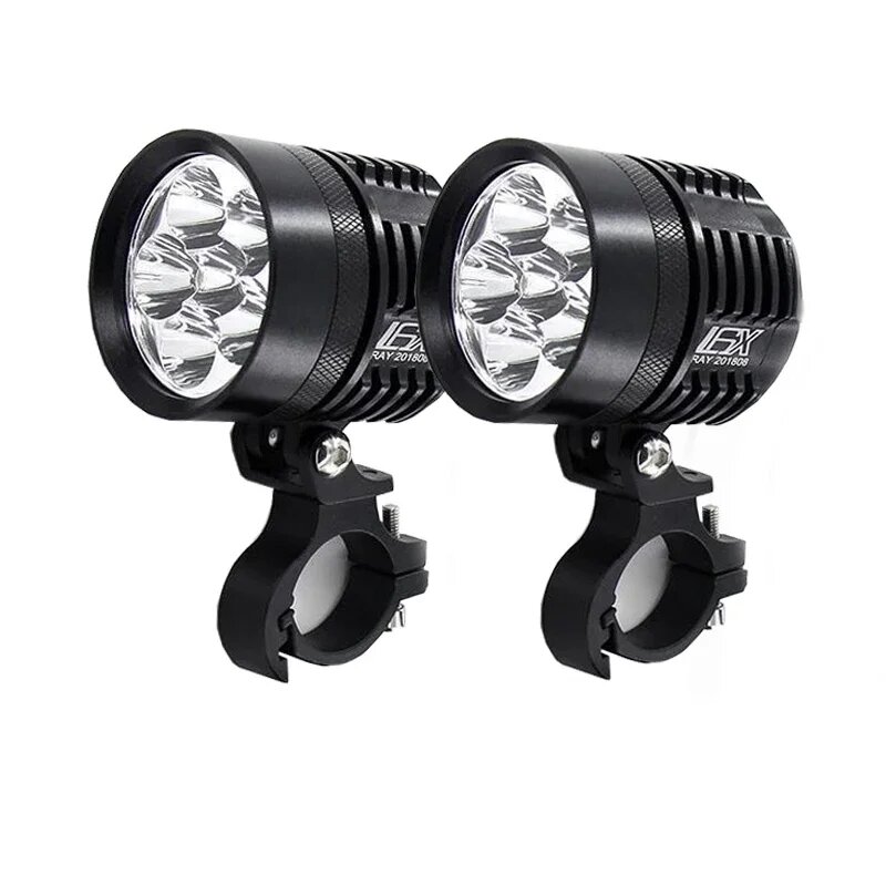 2 шт. LED мото фары L6X 8000 лм, 12 В