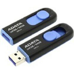 AData A - DATA флеш - накопитель 64Gb UV128 AUV128 - 64G - RBE USB3.0, черно - синий