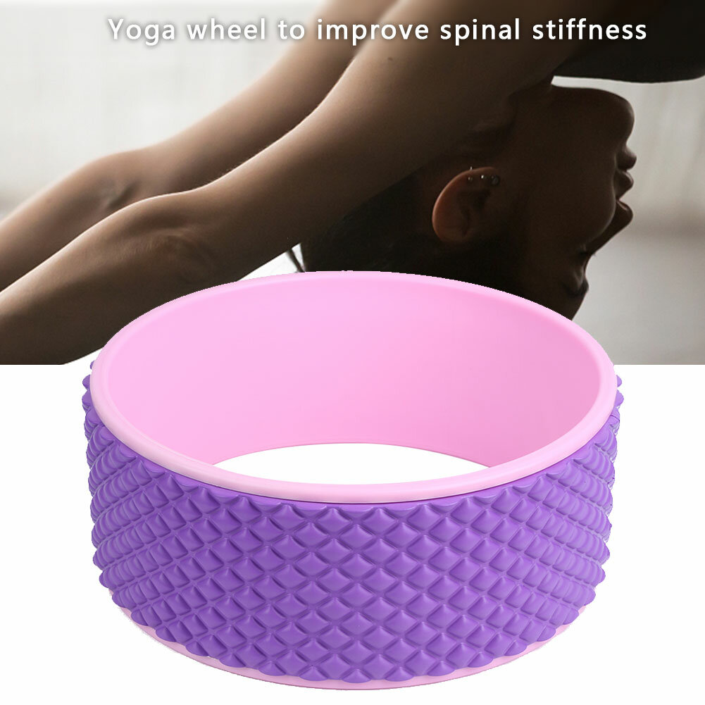 Спортивное колесо для йоги, массажный ролик для йоги для растяжки спины, розовый, розовый, красный