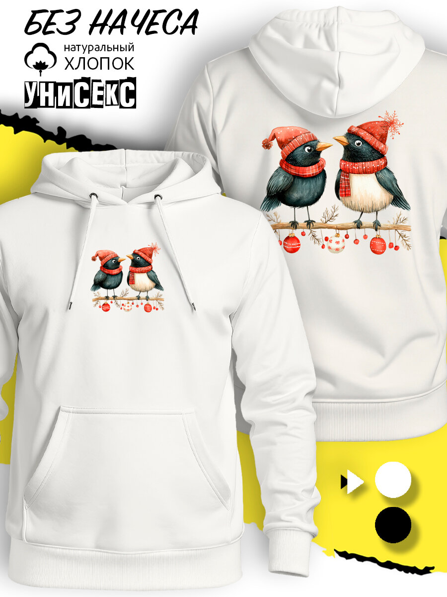 Худи SMAIL-P Толстовка свитшот с воронами новогодняя