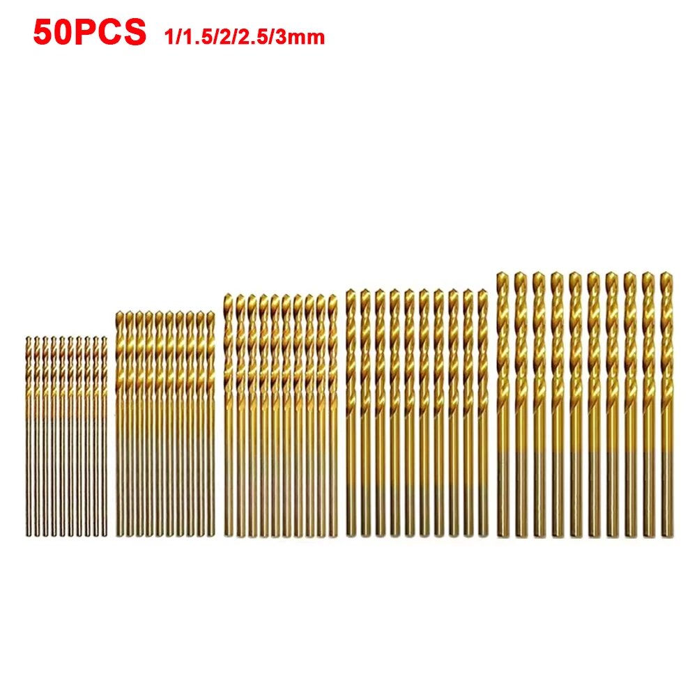 Набор сверл HSS 50шт 1/1.5/2/2.5/3мм