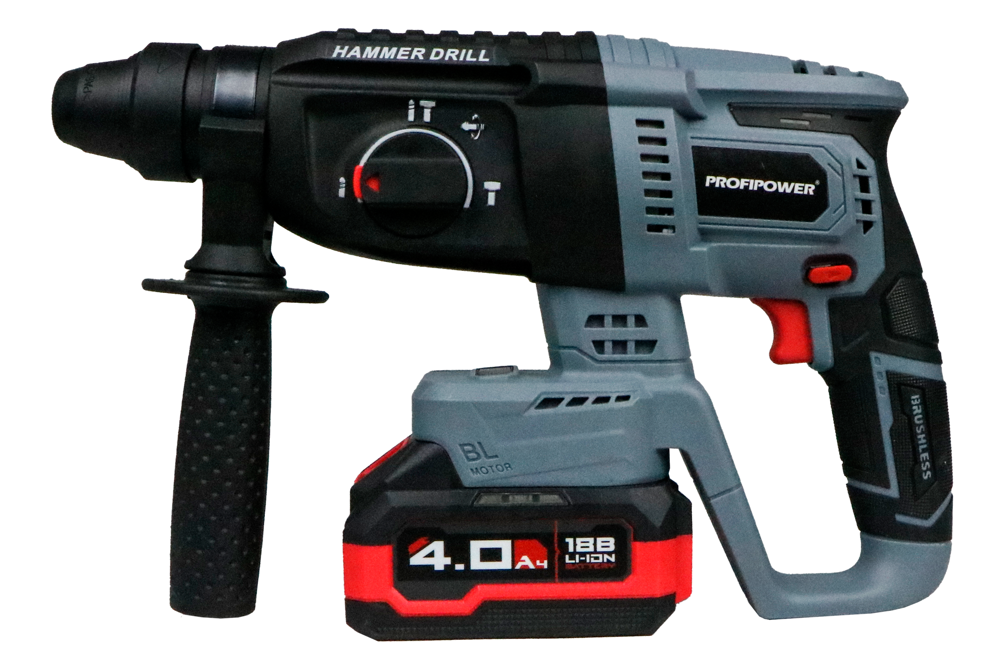 Перфоратор Profipower MKDHR-18V, бесщеточный, с кейсом, 2 аккумулятора