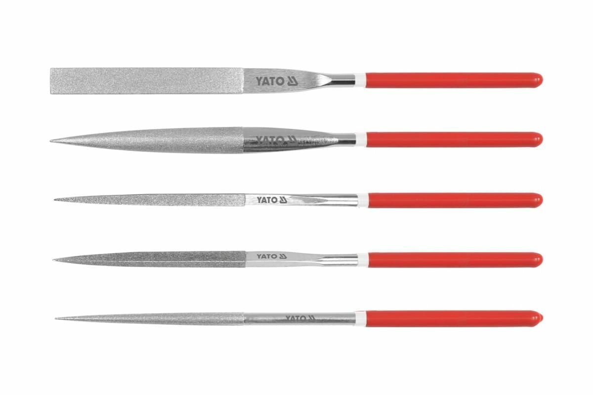 Надфили алмазные YATO в наборе 5х180х70 мм, 5 предметов YT-6156