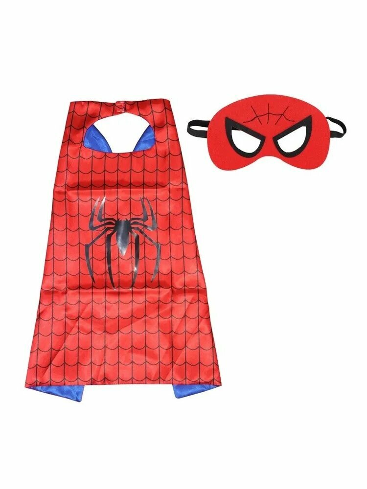 Костюм супергероя марвел с ярким плащом и маской для детей и взрослых капитан америка спайдермен и