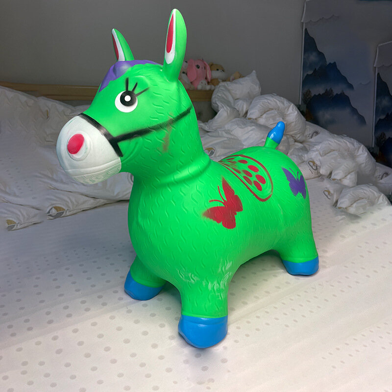 Надувная игрушка лошадь, прыгающая лошадь, прыгающий олень, экологически чистая резина, уличная музыкальная лошадка для малышей, прыгающее животное