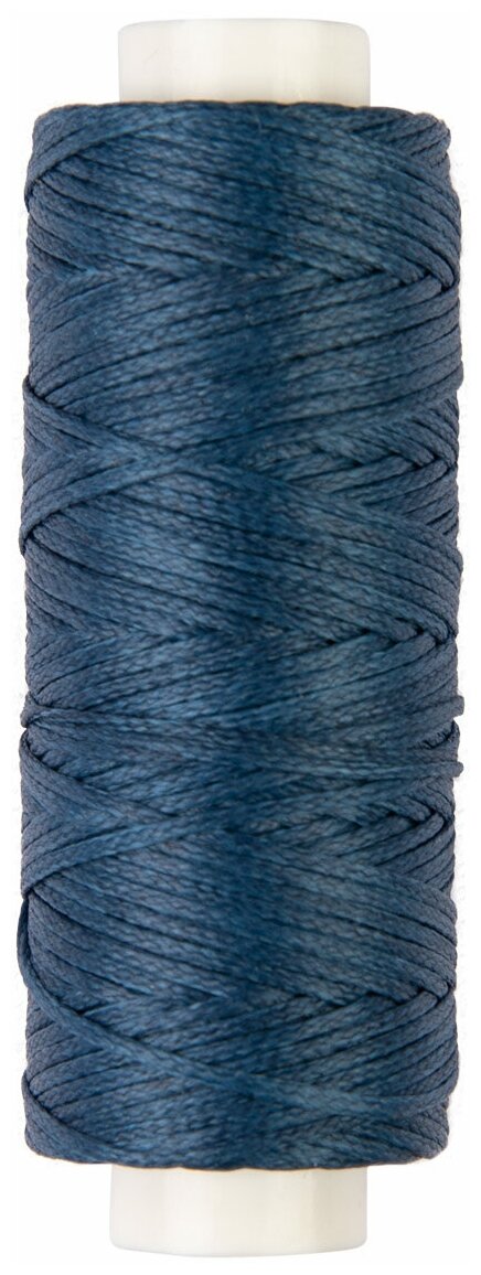 Нитки для кожи "Промысел" вощёные, плоские LC-001для кожи 0.8 мм 25 м № 008 синий