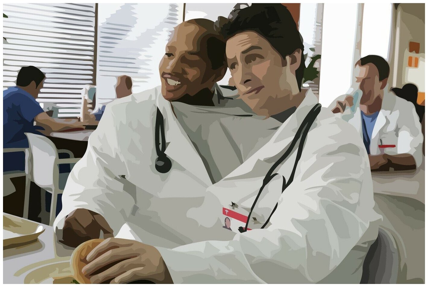 Картина по номерам на холсте клиника - 778