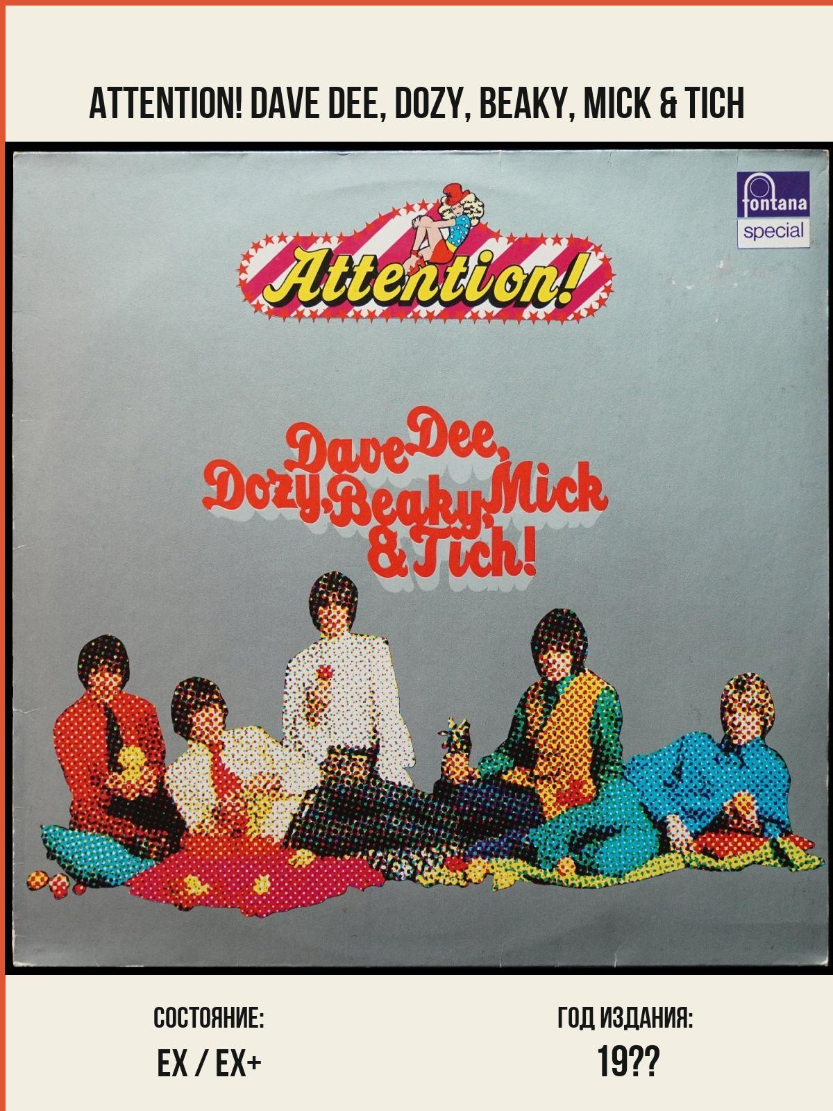 Виниловая пластинка Fontana Dave, Dee, Dozy, Beaky, Mick & Tich – Attention! Dave Dee, Dozy, Beaky, Mick & Tich