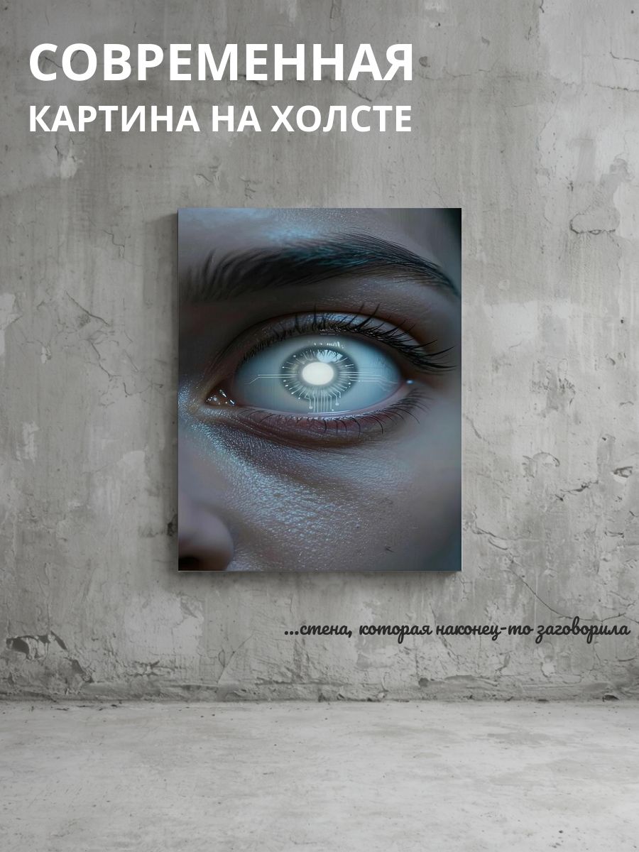 Картина на холсте Глаз 50x70 см