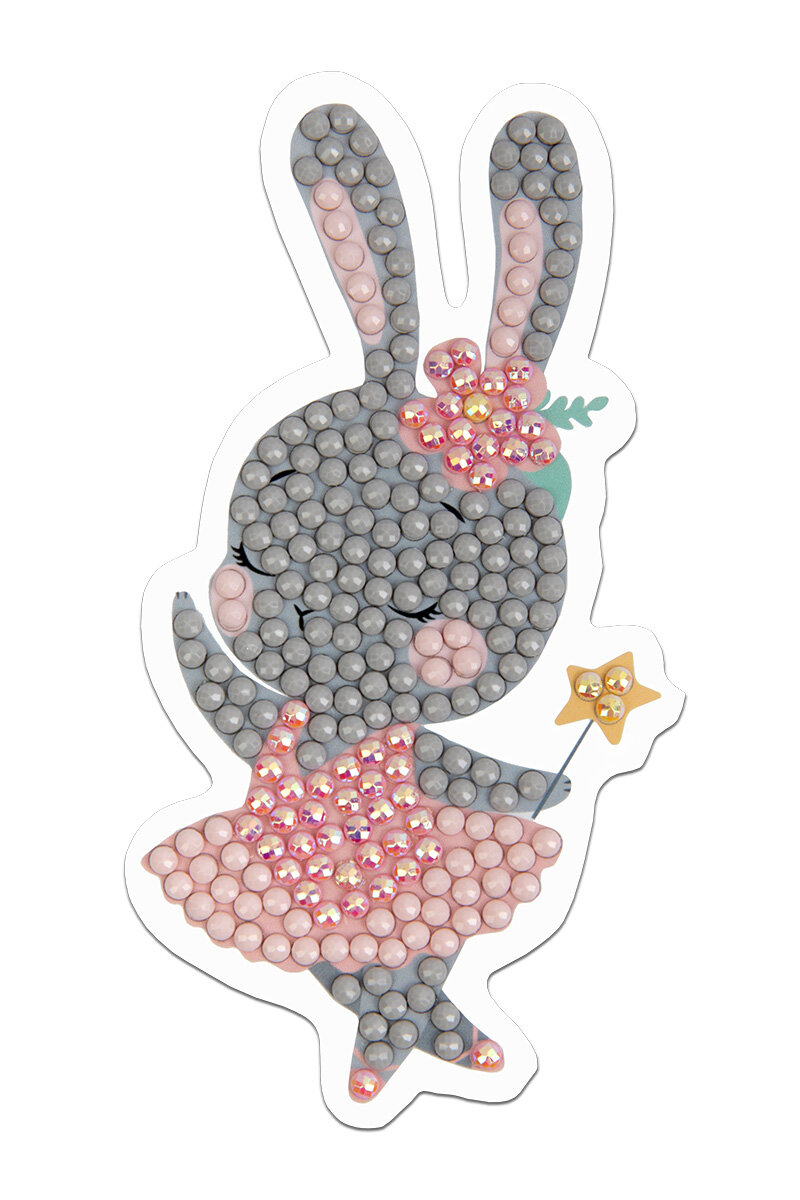 Фрея ALVM-079-JH13 магнит Зайка кристальная алмазная мозаика 5.5 × 10 см для декора дома