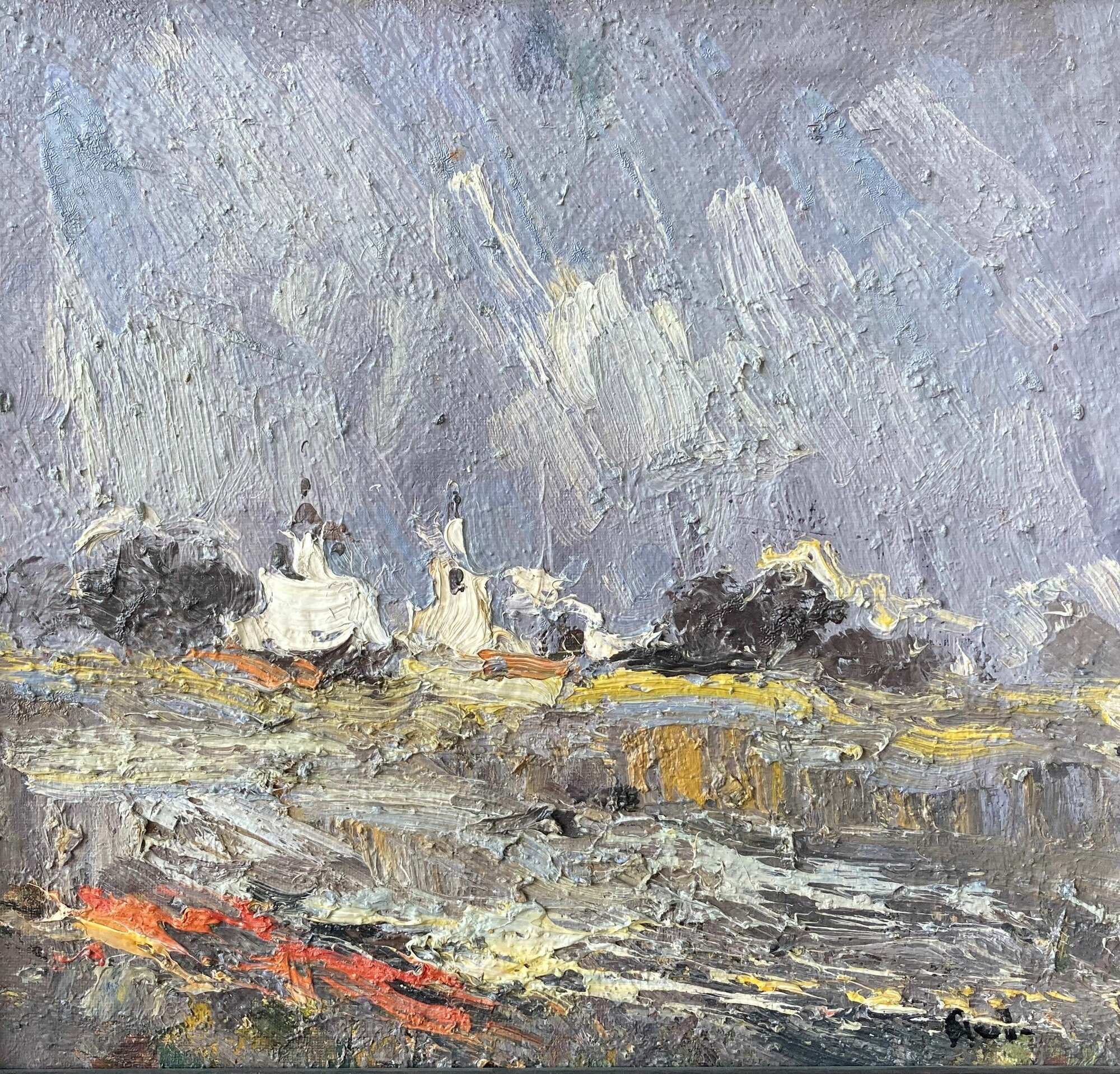 Картина"Мираж", 38х42см, оргалит; масло, авторская работа; ;