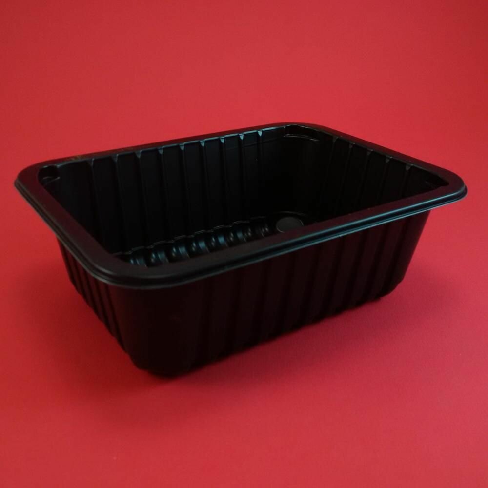 Контейнер под запайку PP 187X137X63 мм чёрный из полипропилена, 480 шт