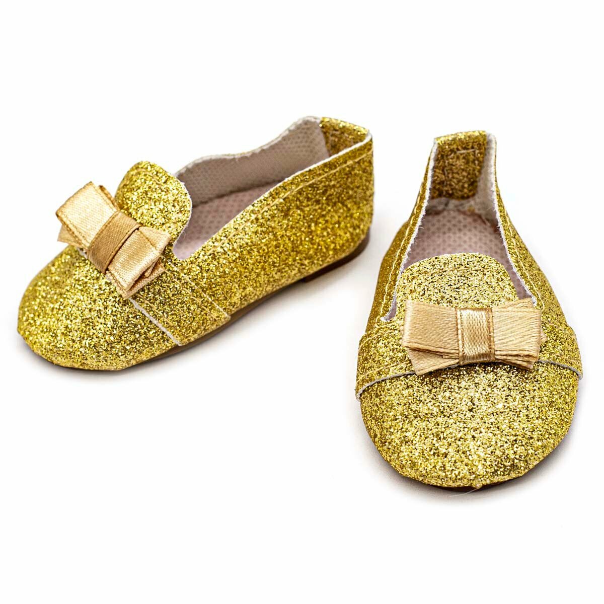Обувь для кукол туфли, 7,5х4х3,5 см, 1 пара, золотистые (полиуретан), Айрис