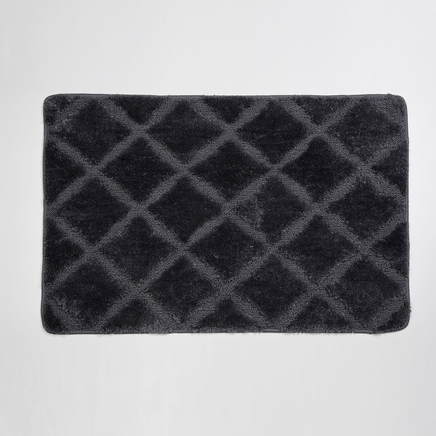 Коврик для ванной, черный, WasserKRAFT Lippe BM-6512 Charcoal Gray