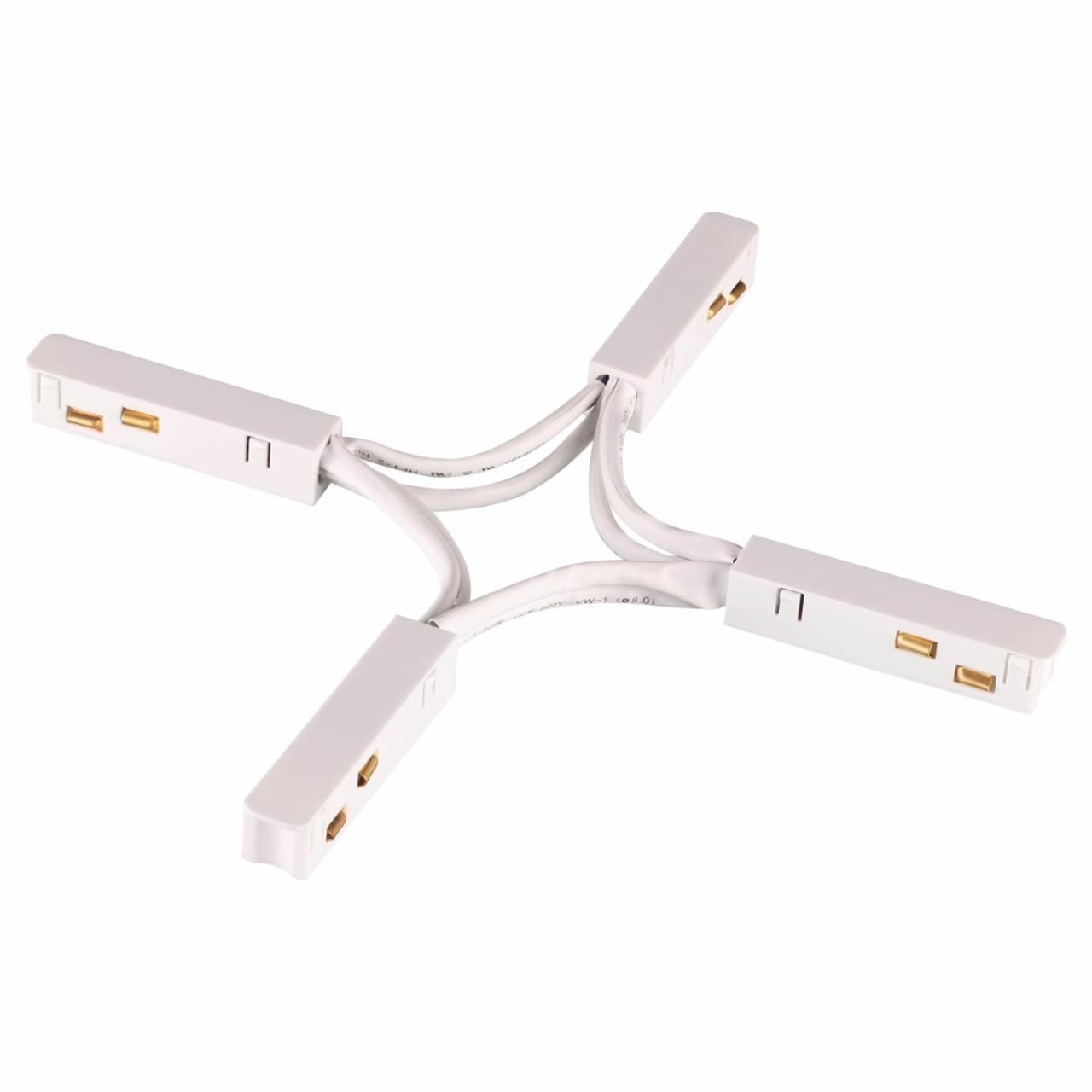 Гибкий токопроводящий соединитель для низковольтного шинопровода "X-образный" NOVOTECH FLUM 135177 белый