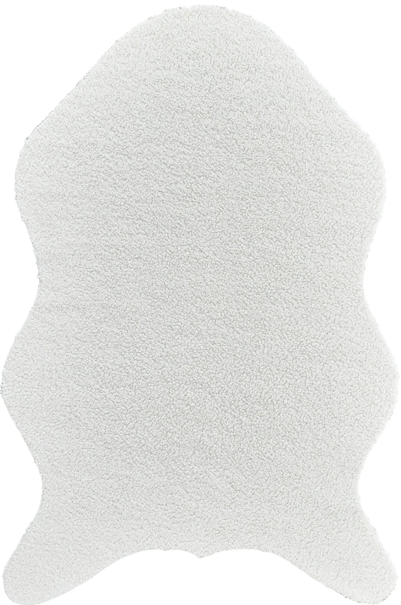 Шкурка из искусственного кроличьего меха букле "Teddy белая", 120 x 180 см
