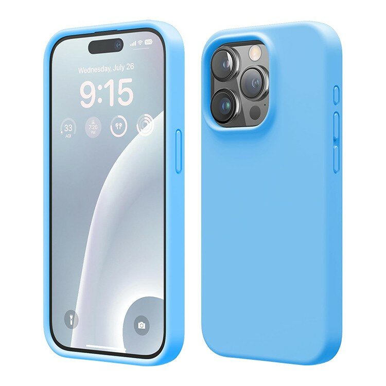 Elago силиконовый чехол для iPhone 15 Pro, Soft silicone (Liquid) Ocean Blue