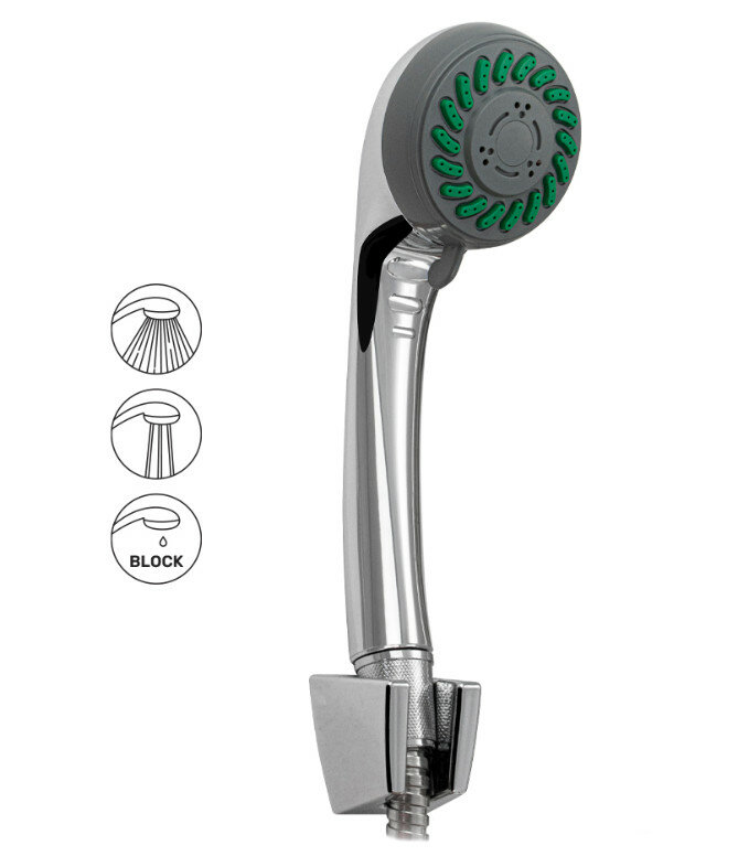 Набор для душа - Лейка + Шланг(1.5м) + Кронштейн (2 режима подачи воды)