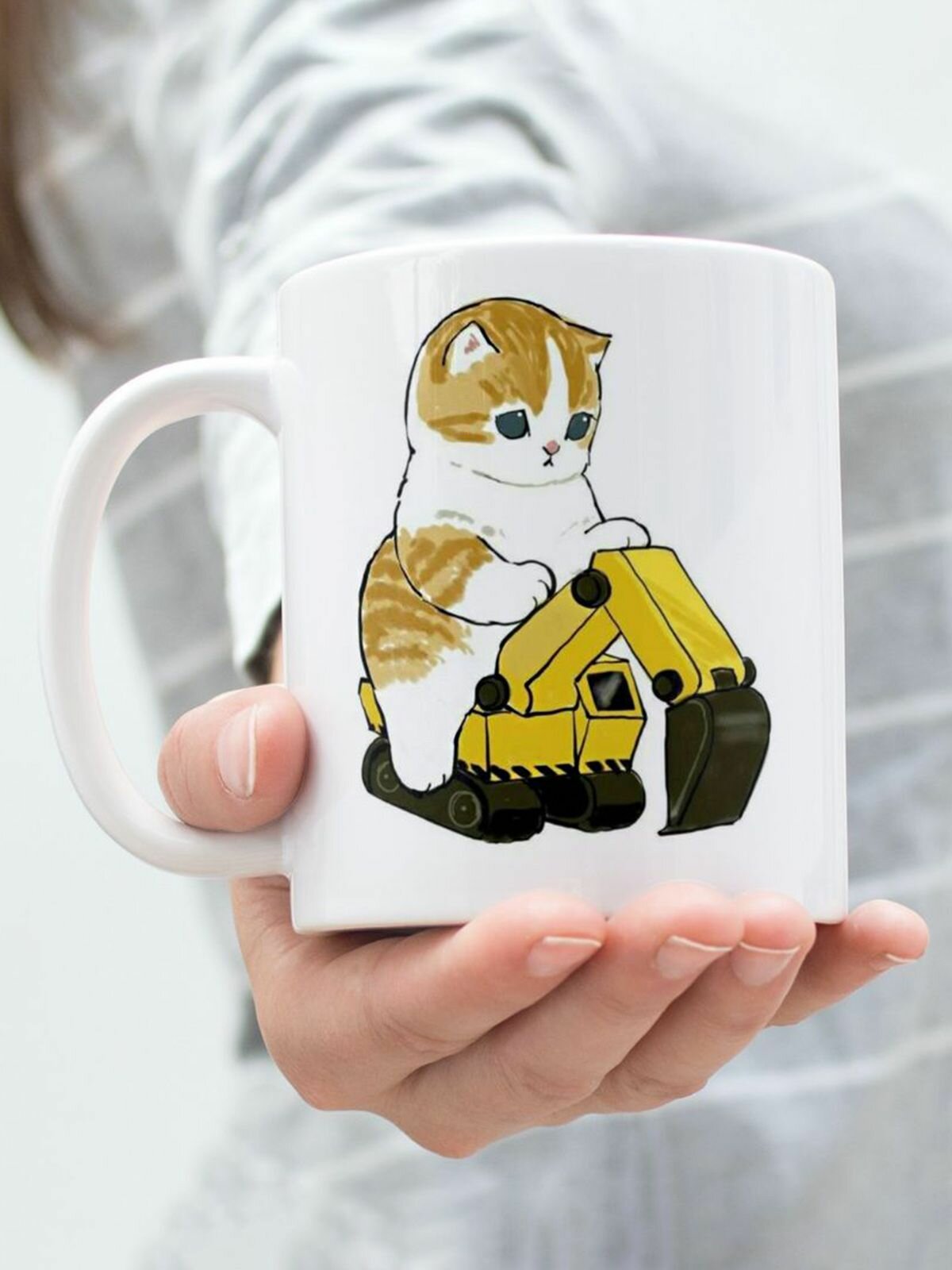 Кружка "Котик строитель 1"