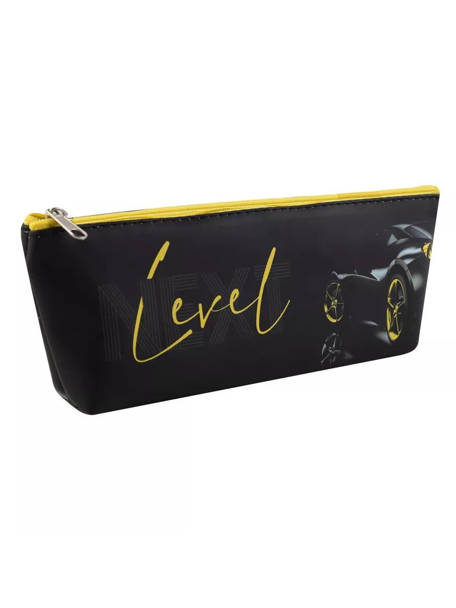 Пенал Brigfut Speed Racing 240807, ПВХ, на молнии, 21x8x3,5 см