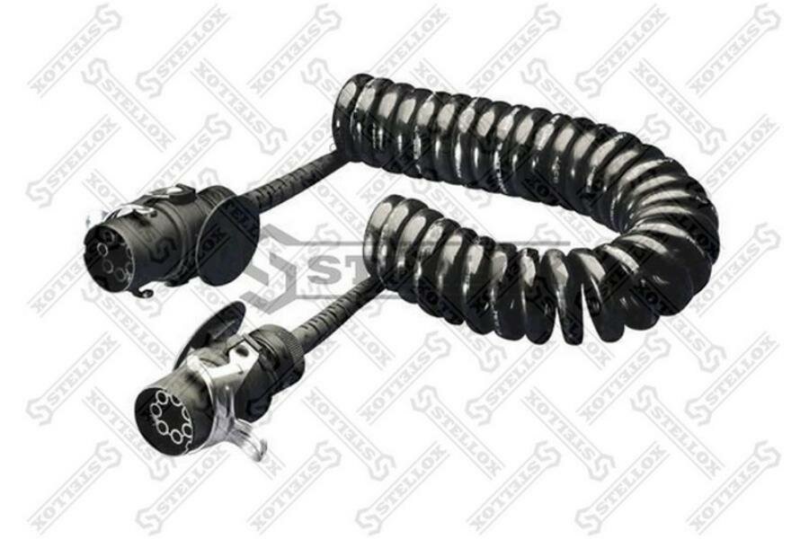 STELLOX 8801602SX кабель спиральный! EBS 7/7 полюсов, пласт, с 2 штекерами 24V, L=4500max, ISO4091.6722.7638\
