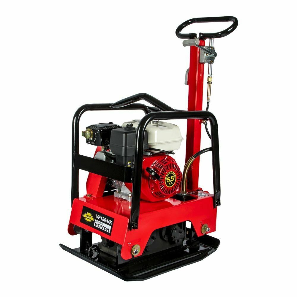 Виброплита реверсивная DDE VP125HK (дв. Honda 5,5 л. с, плита 630 400 мм, до 500 кв. м/час, 139 кг, гл. упл. 30 см, колеса), шт