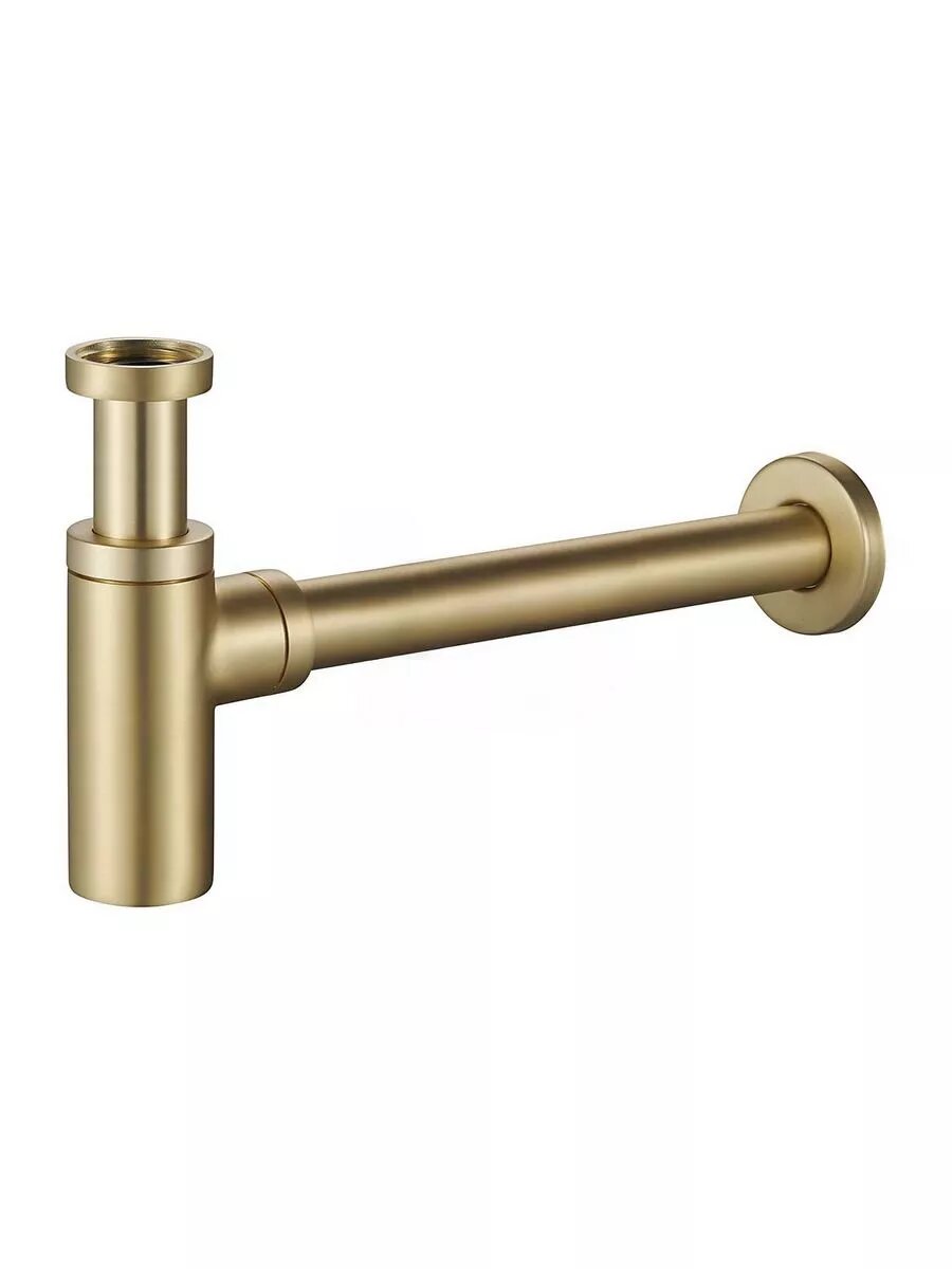Сифон для раковины Raglo R600.20.03, латунь, диаметр выпуска 1 1/4 дюйма, золотой сатин